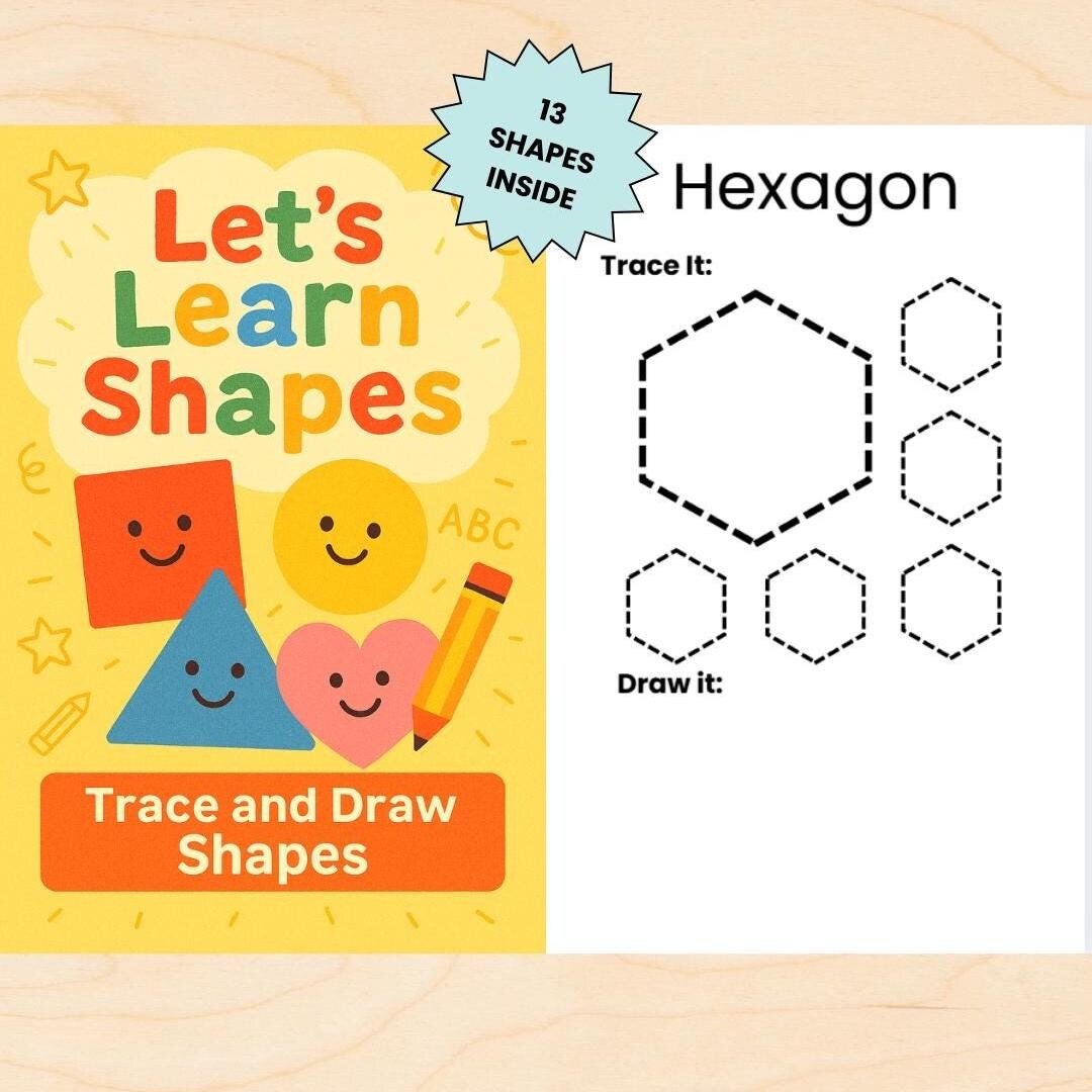 Let's Learn Shapes – Printable Tracing Workbook for Kids | Ages 3–5 ...