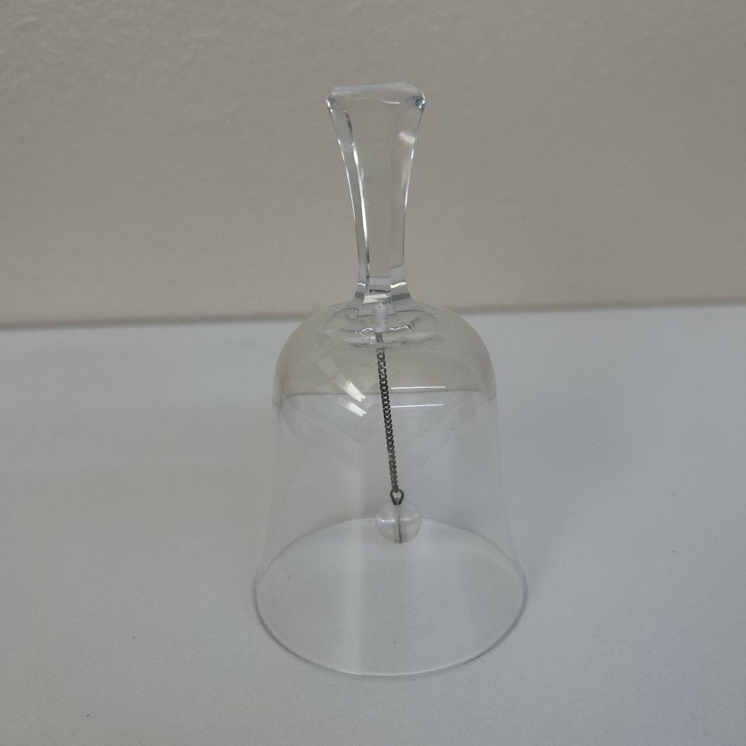 Val St Lambert Clear Crystal Bell Signed 4.5” Tall Good Condition - Etsy