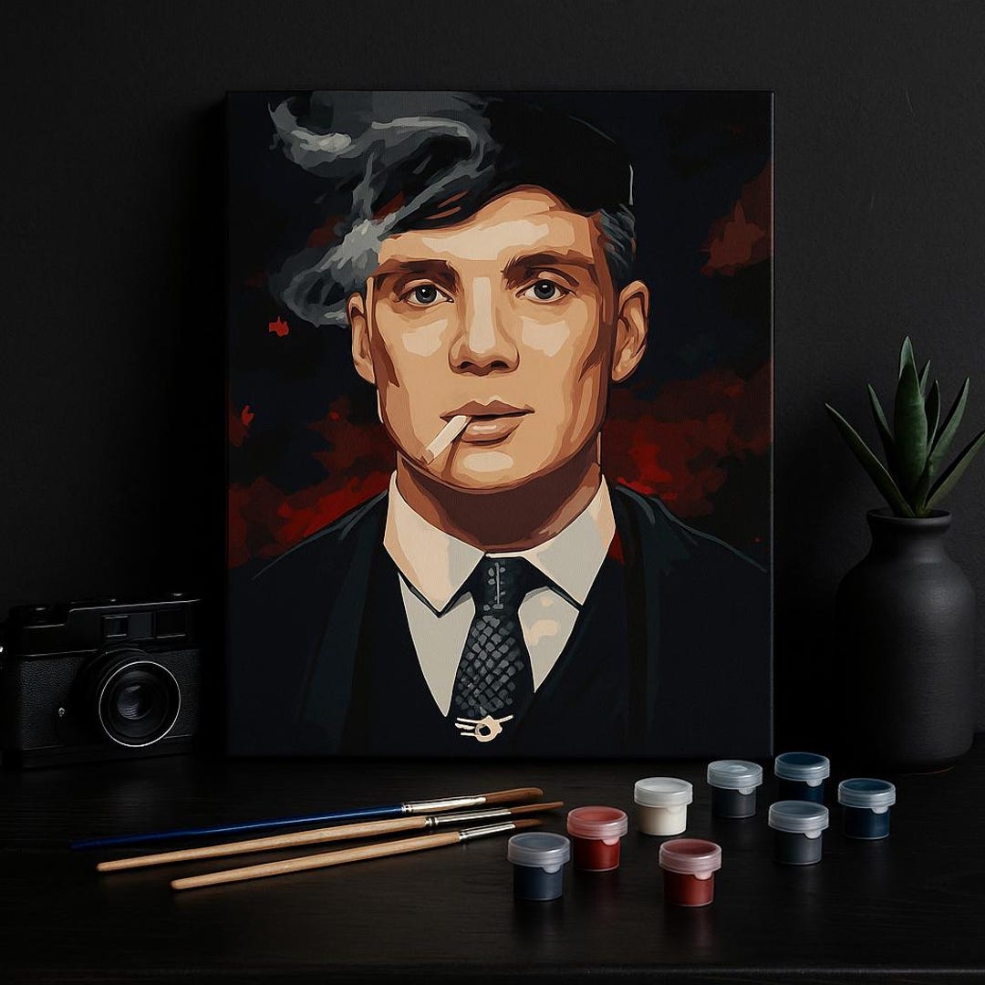 Shelby Paint by Numbers Kit – Gentleman Portrait – DIY Adult Painting ...