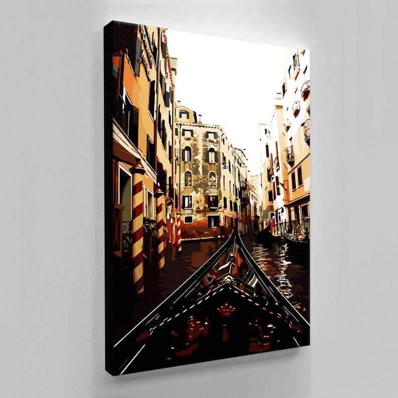 Venezia Gondola Paint by Numbers Kit: DIY Travel Art Gift - Etsy