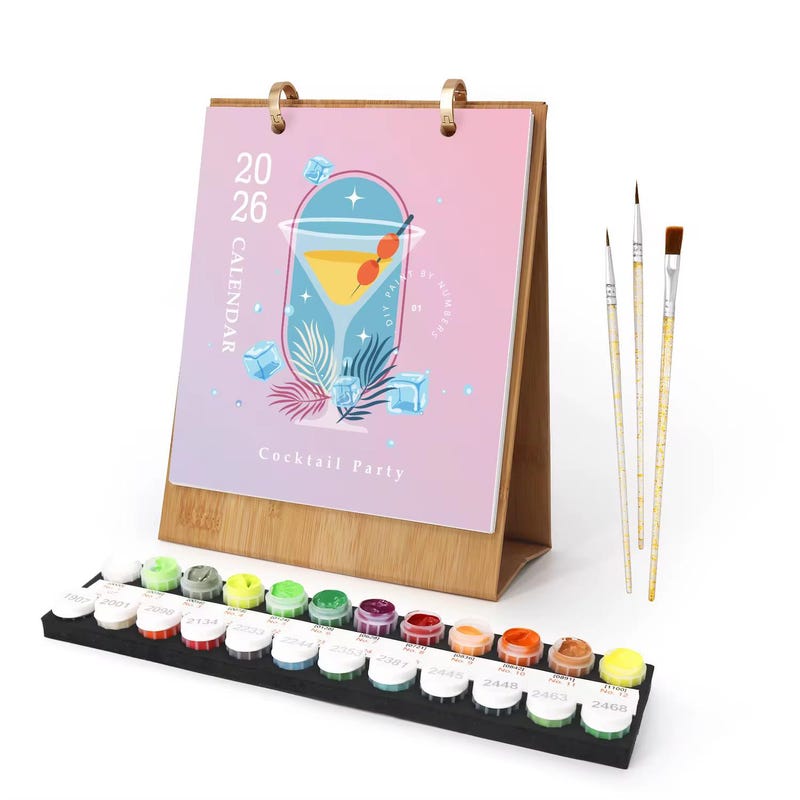 Desk Calendar Paint by Number - Etsy
