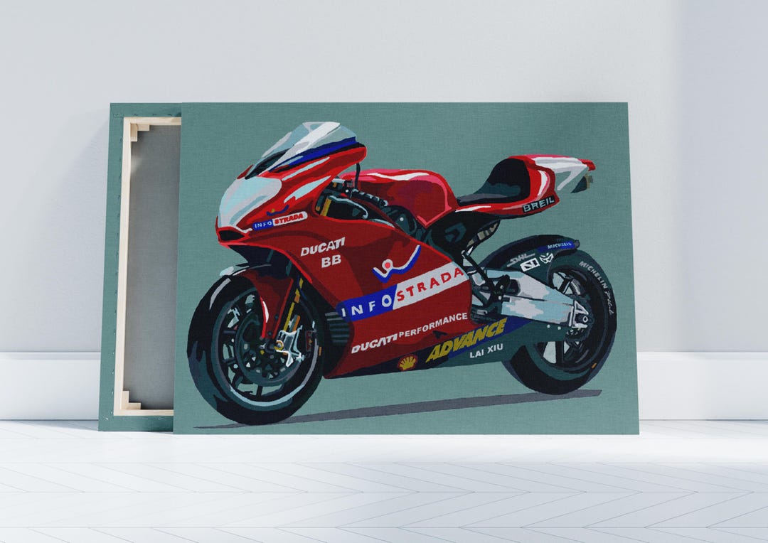 Ducati Racing Legend - DIY Paint by Numbers Kit | Superbike Art for ...