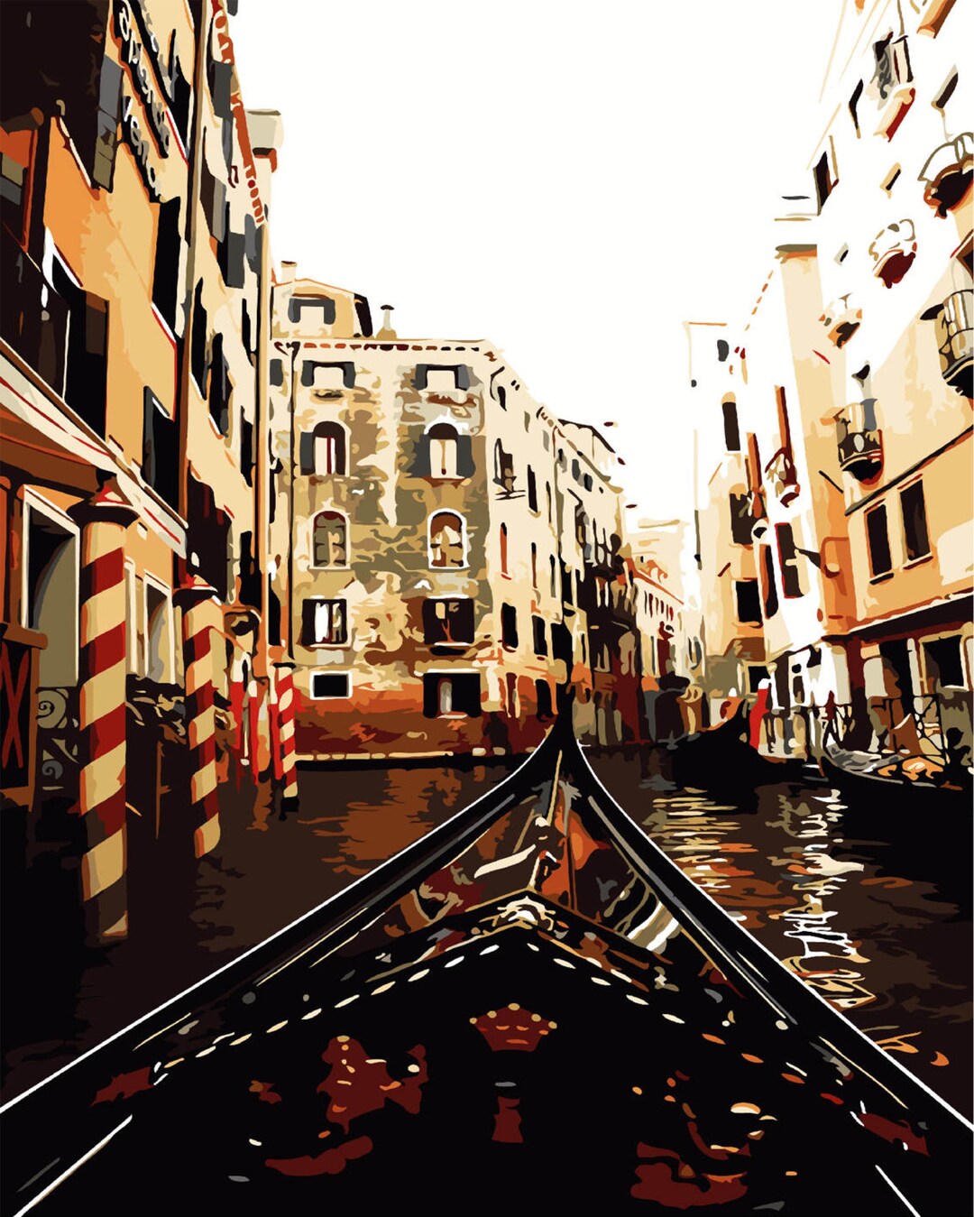 Venezia Gondola Paint by Numbers Kit: DIY Travel Art Gift - Etsy