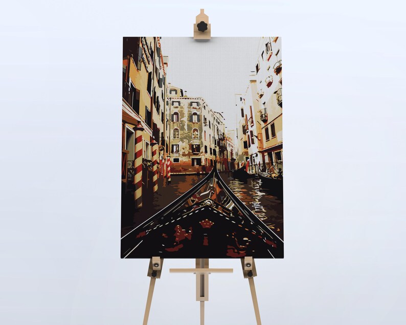 Venezia Gondola Paint by Numbers Kit: DIY Travel Art Gift - Etsy