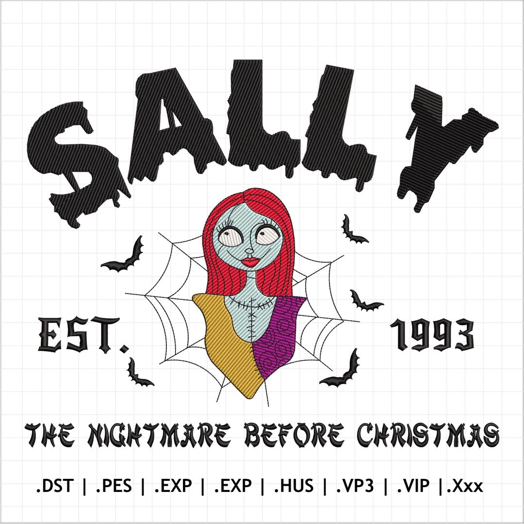 Gothic Sally Embroidery – Halloween Machine File – 4x4 5x7 Hoop – PES ...