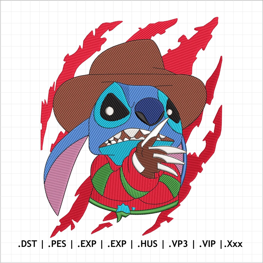 Scary Stitch Freddy Embroidery Design – PES DST VP3 EXP Included ...