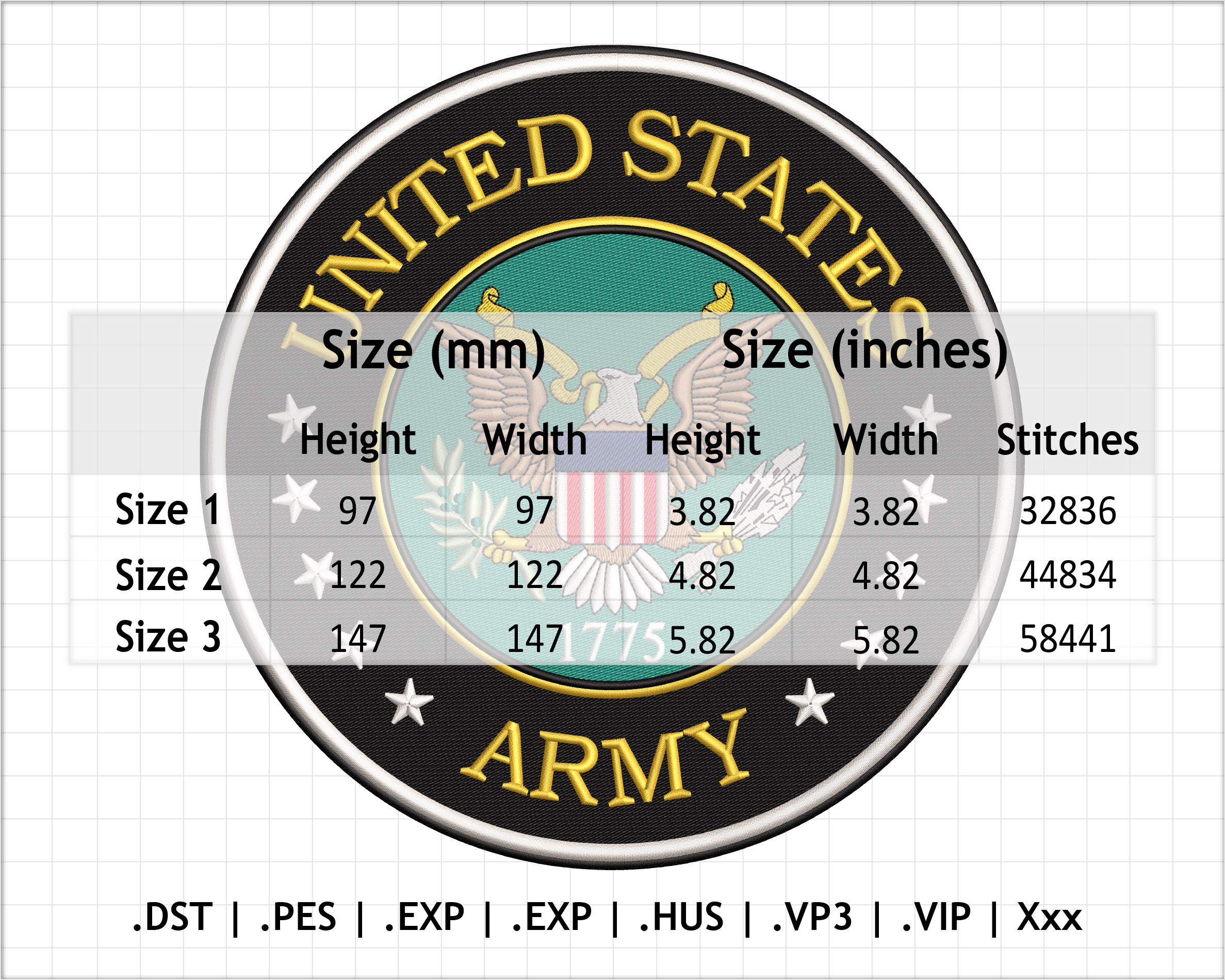 United States Armed Forces Emblem Embroidery, United States Army Emblem ...