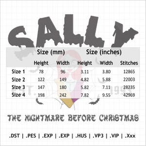 Gothic Sally Embroidery – Halloween Machine File – 4x4 5x7 Hoop – PES ...