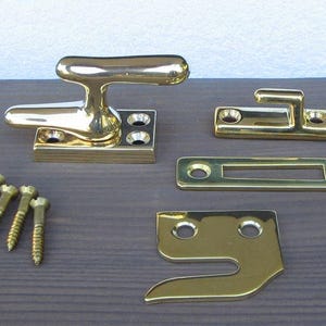 Solid Brass Casement Window Latch Set Multiple Finishes Available - Etsy