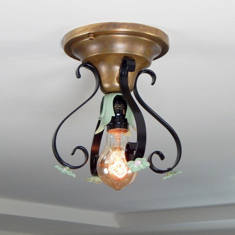 Antique Restored Semi-flush Ceiling Light Fixture - Etsy