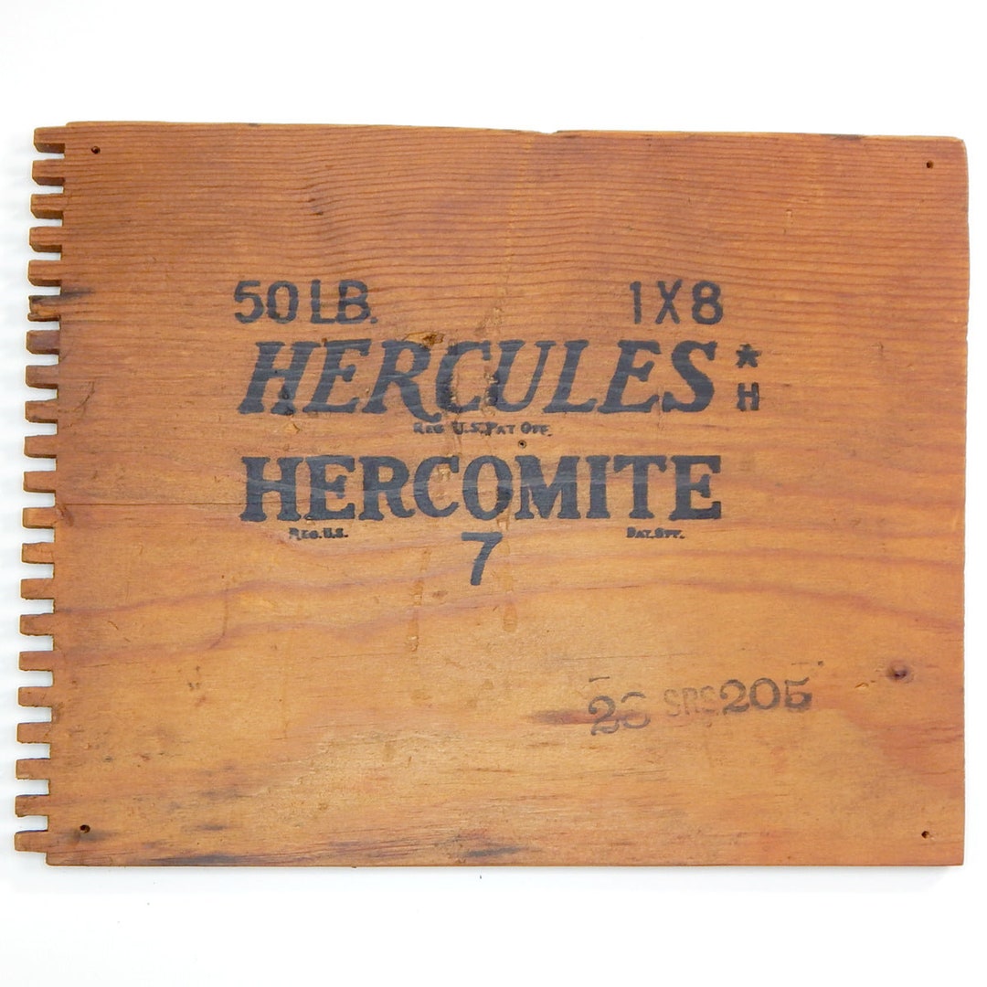 Vintage Hercules Gun Powder Crate Face - Etsy