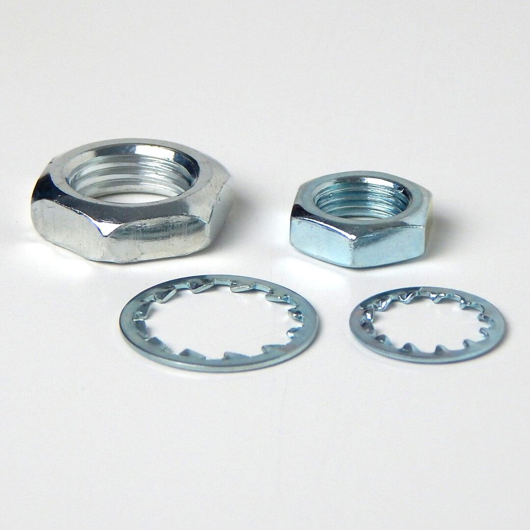 Zinc Plated Nut & Lock Washer Kit Choice (9/16 1/8ip) (3/4 1/4ip) - Etsy