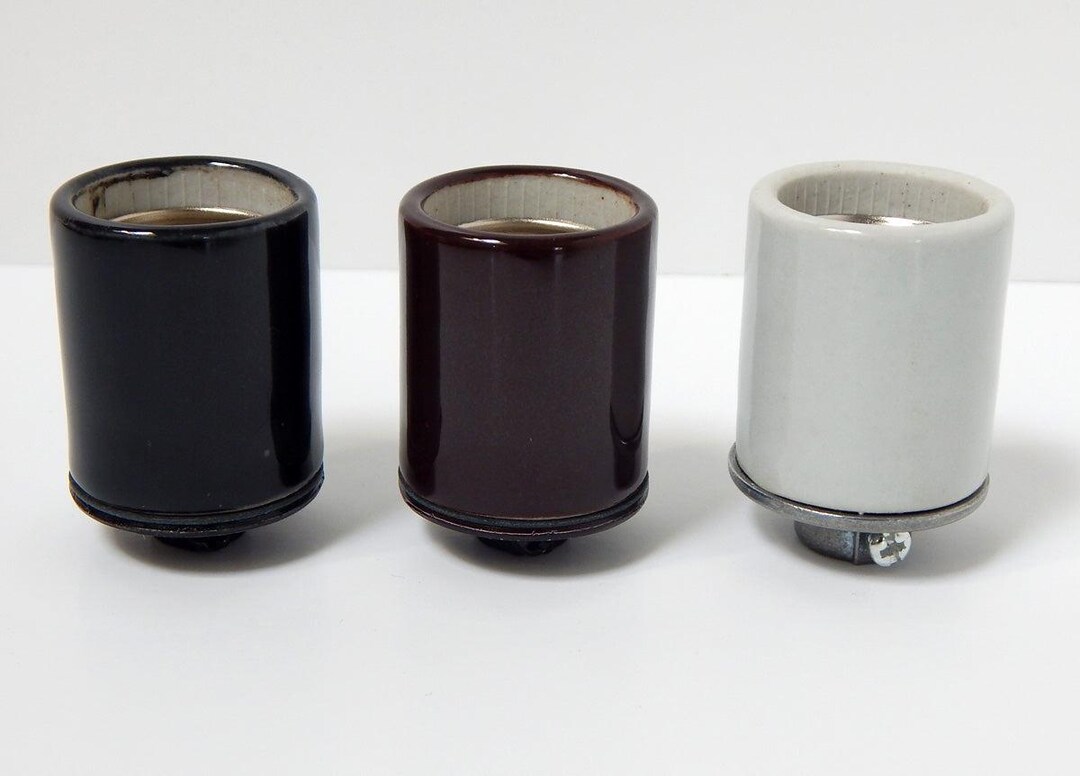 H.D. Glazed Porcelain Medium Base Socket 1/8 Ip Various Colors - Etsy