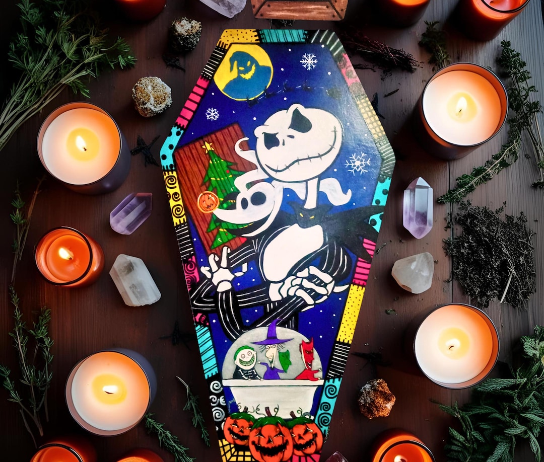 Jack Skellington Coffin Painting: Nightmare Before Christmas Fan Art - Etsy