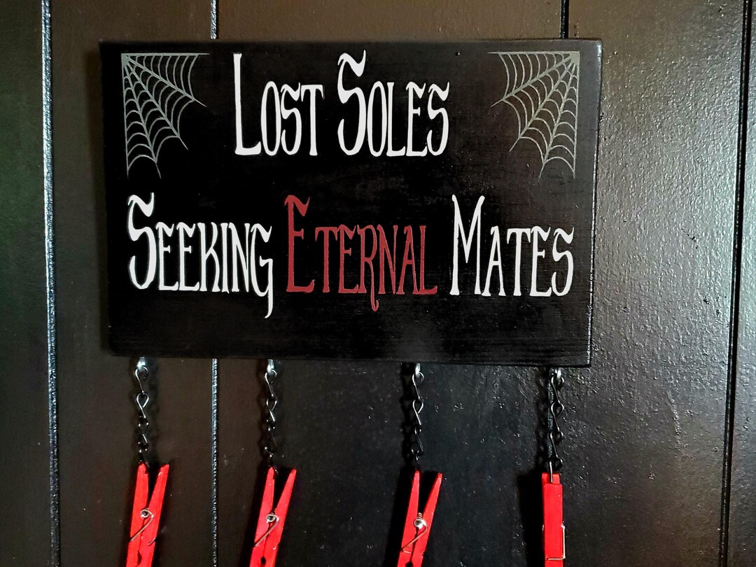 Gothic Laundry Room Wall Sign, Goth Lost Sock Sign, Lost Socks, Gothic ...