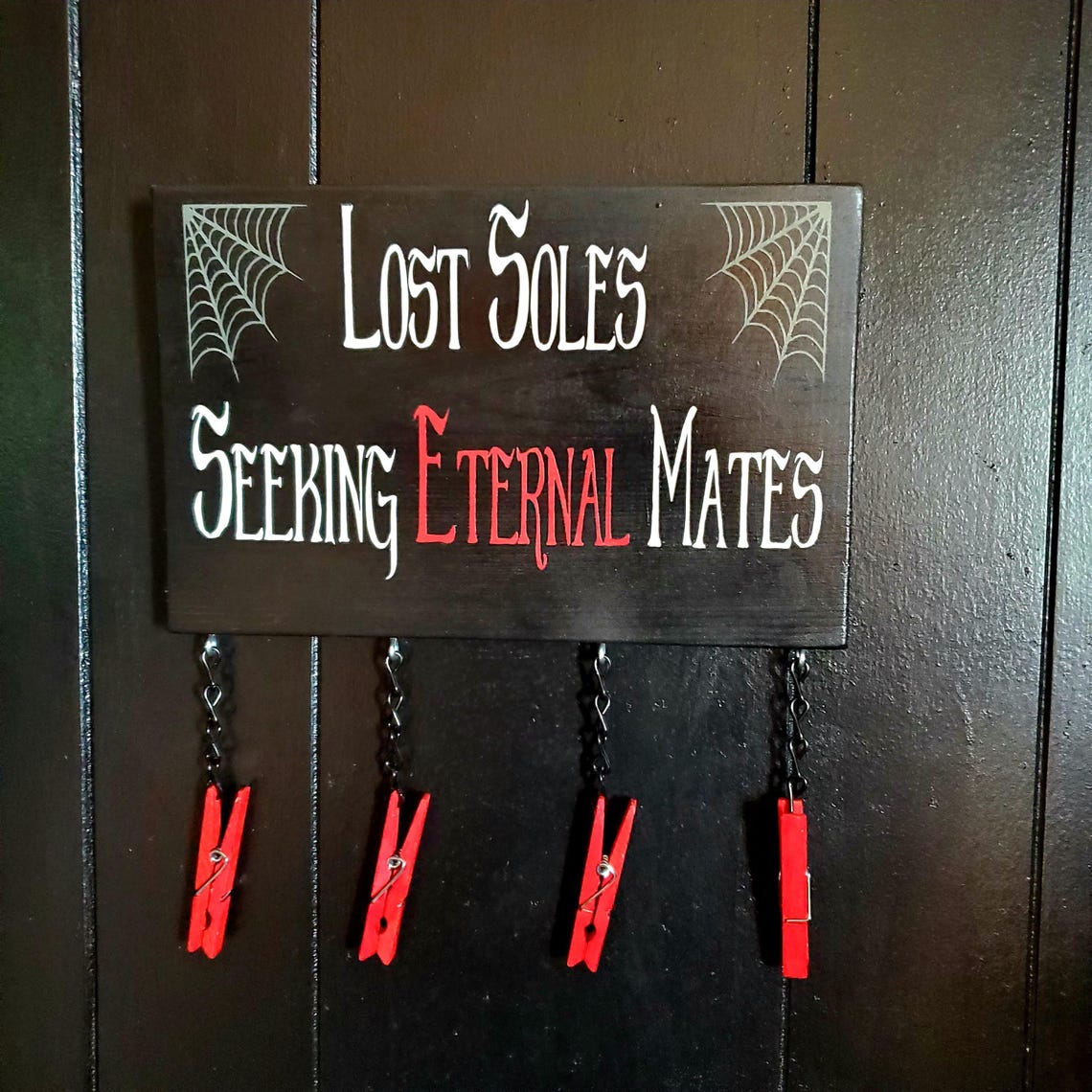 Gothic Laundry Room Wall Sign, Goth Lost Sock Sign, Lost Socks, Gothic ...