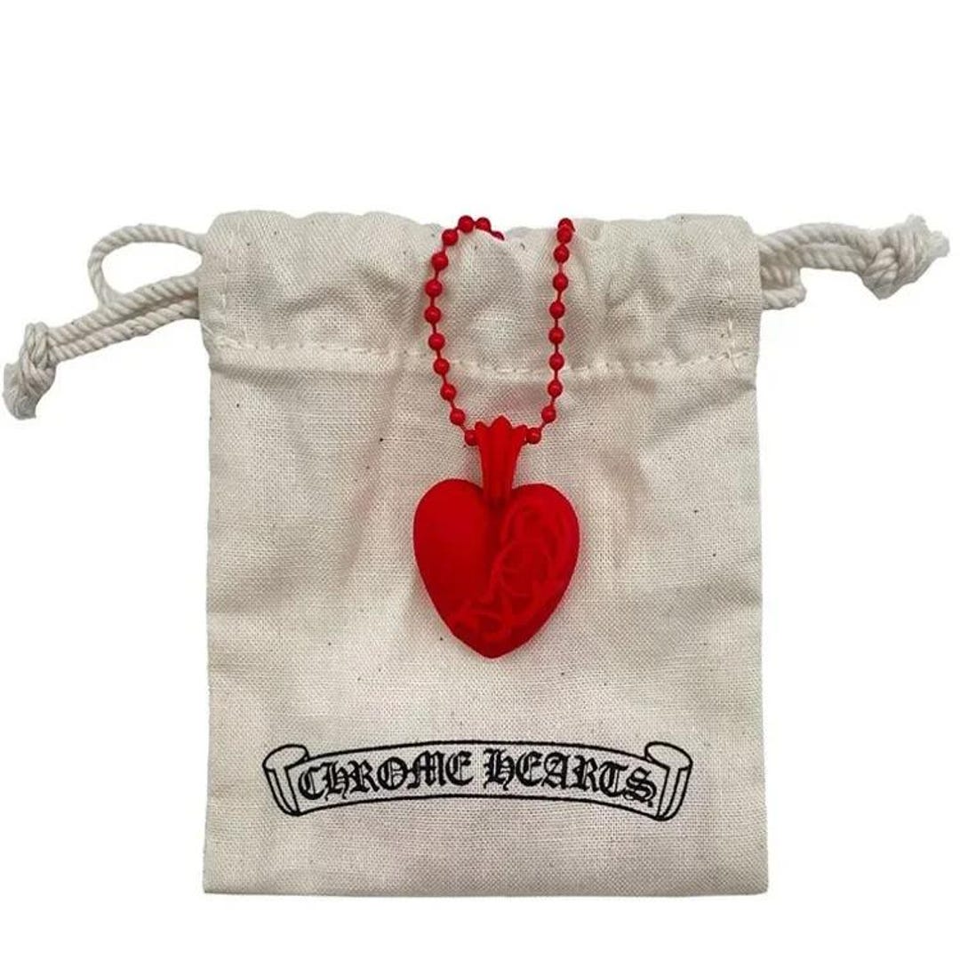 Chrome Hearts Style 3D Silicone Heart Shaped Necklace Silichrome - Etsy