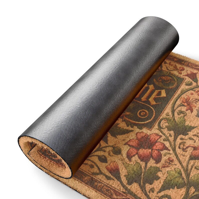 Floral Welcome Doormat - Vintage Indoor/outdoor Entrance Rug ...