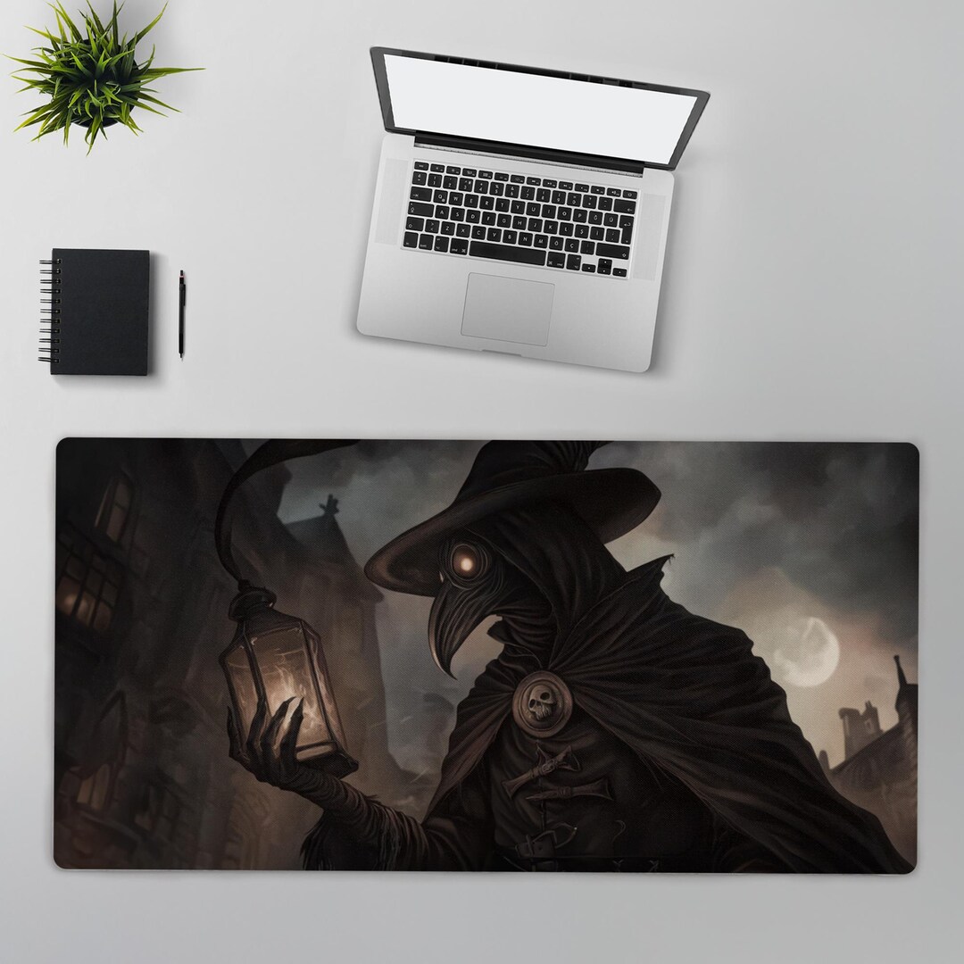 Gothic Medieval Plague Doctor Desk Mat | Gaming, Office Mouse Pad, and ...