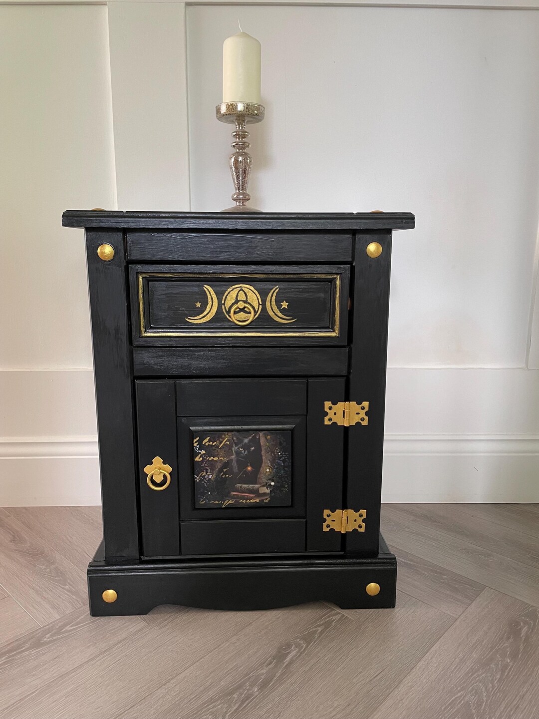 Gothic Bedside Table/cupboard - Etsy UK