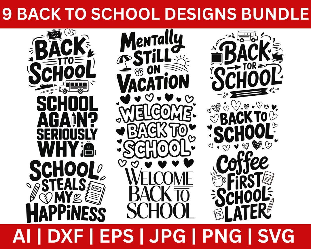 9teacher Svg Bundle, Teacher Life Svg, Back to School Svg, Teacher ...