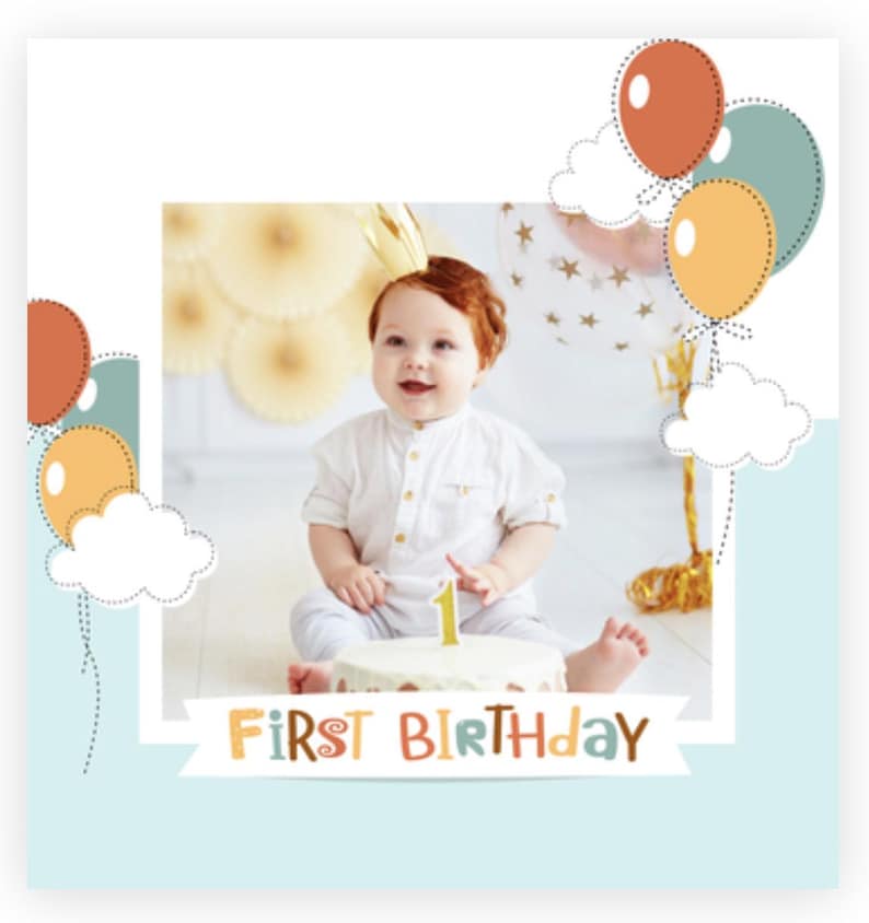 First Birthday Photo Album Lay Flat Book Birthday Photo Album Gifts ...