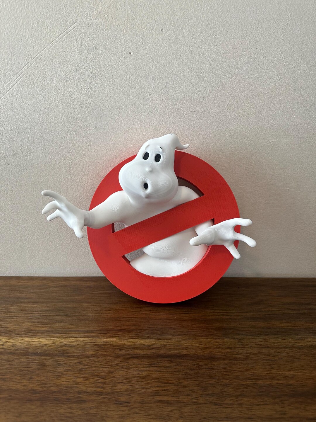 3D Printed Ghostbusters Logo Sign/plaque for Wall Red & White - Etsy UK