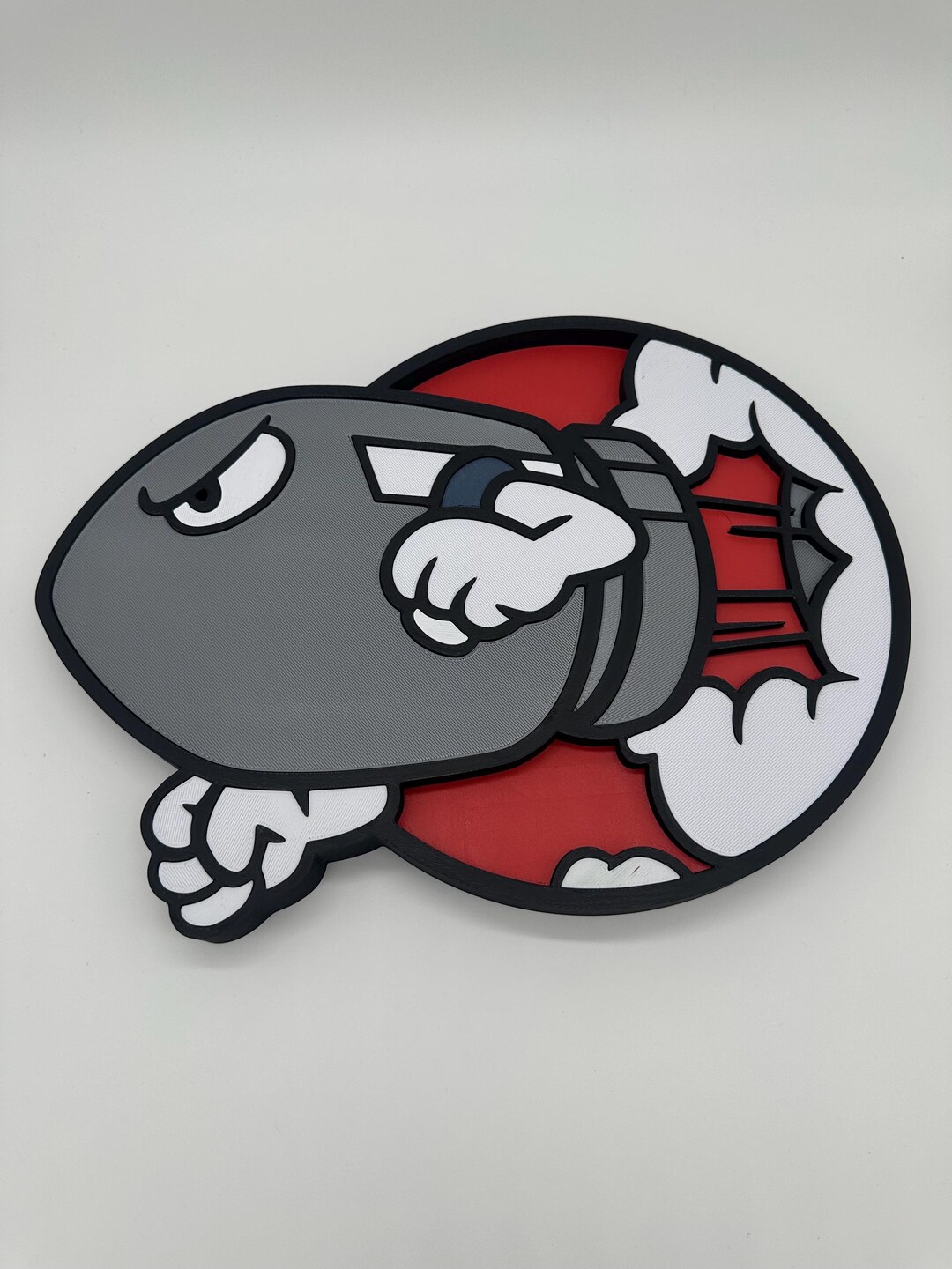 3D Printed Bullet Bill Sign | 3D Printed Sign | Mario Bros Sign | Cool ...