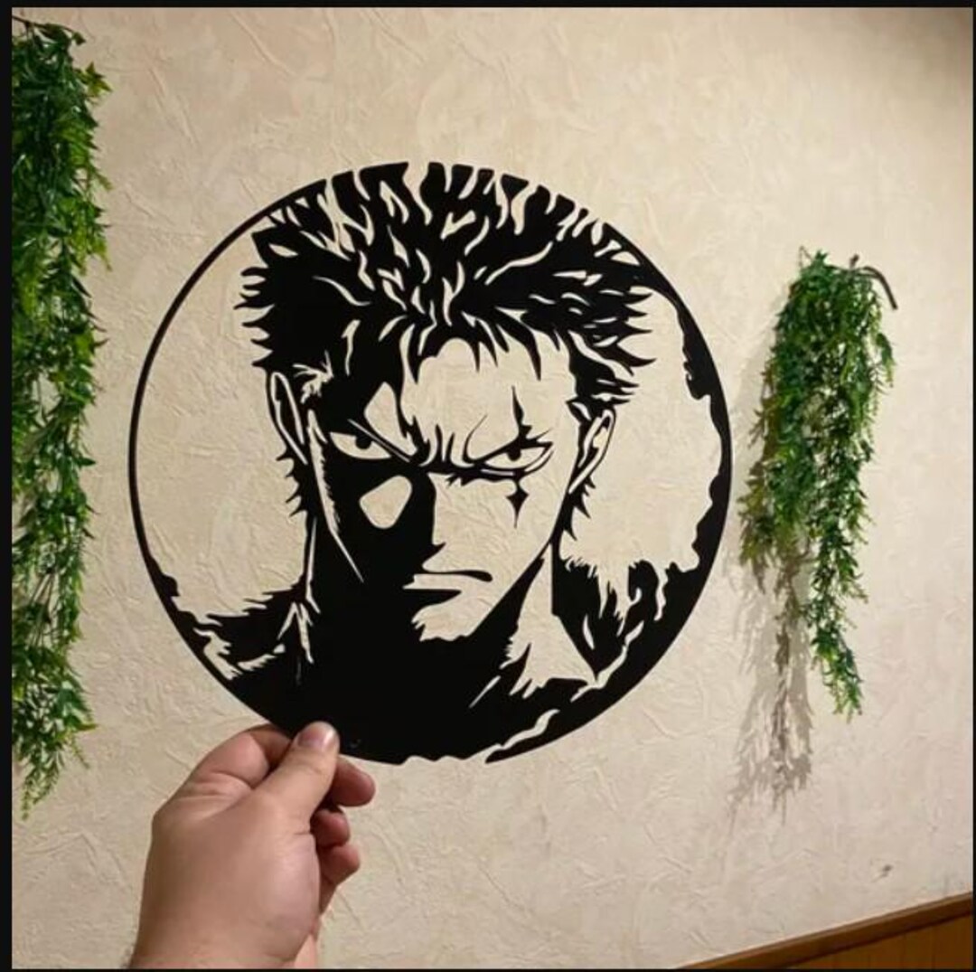 Roronoa Zoro - One Piece - 2D Silhouette - Etsy