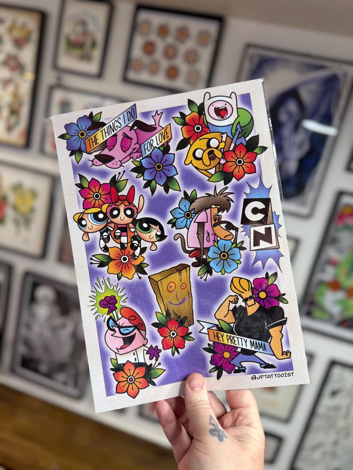 Cartoon Network Tattoo Flash Print A4 - Etsy