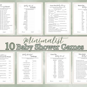 Guess the Baby Word Game | Minimalist Baby Shower Icebreaker | Editable ...