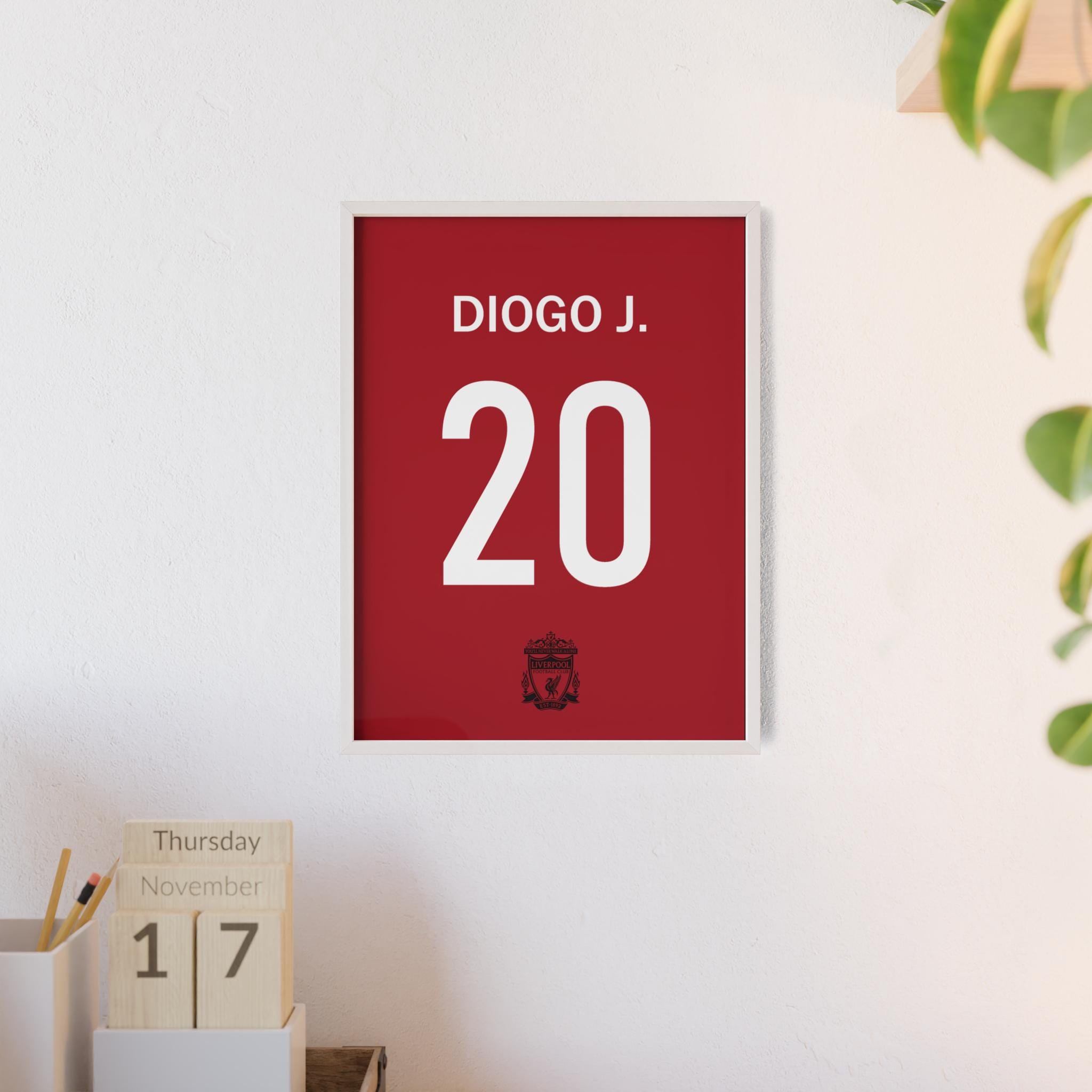 Diogo Jota Liverpool Number 20 Jersey Tribute Poster | High Quality 4K ...