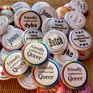 Queer Friendly Neighbourhood Queer 1.5 Button Pin LGBTQIA Pride - Etsy