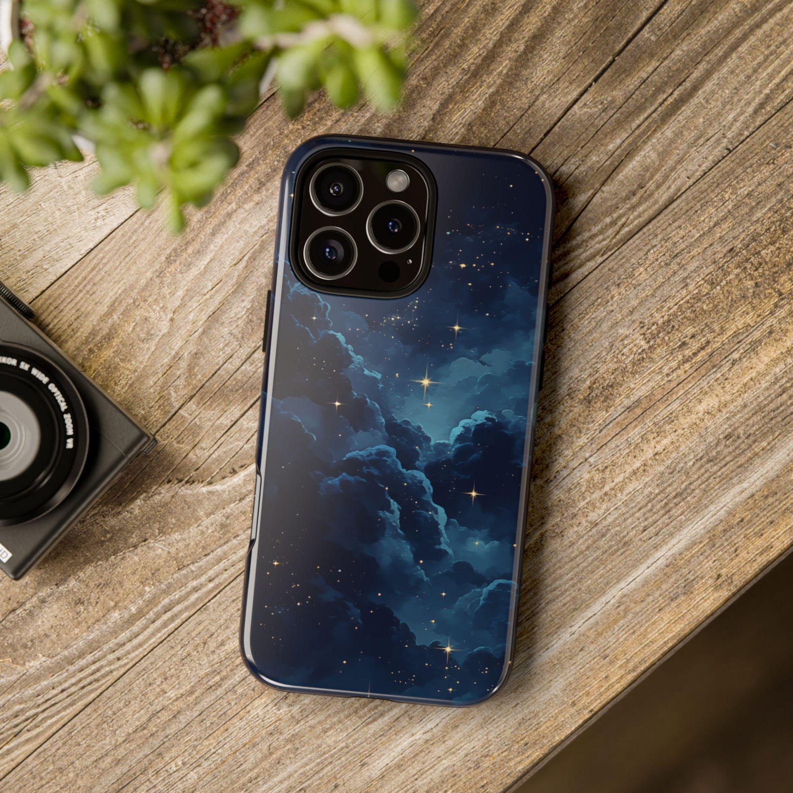 Magsafe Sparkling Stars iPhone Case, Night Fantasy Blue Sky Design - Etsy