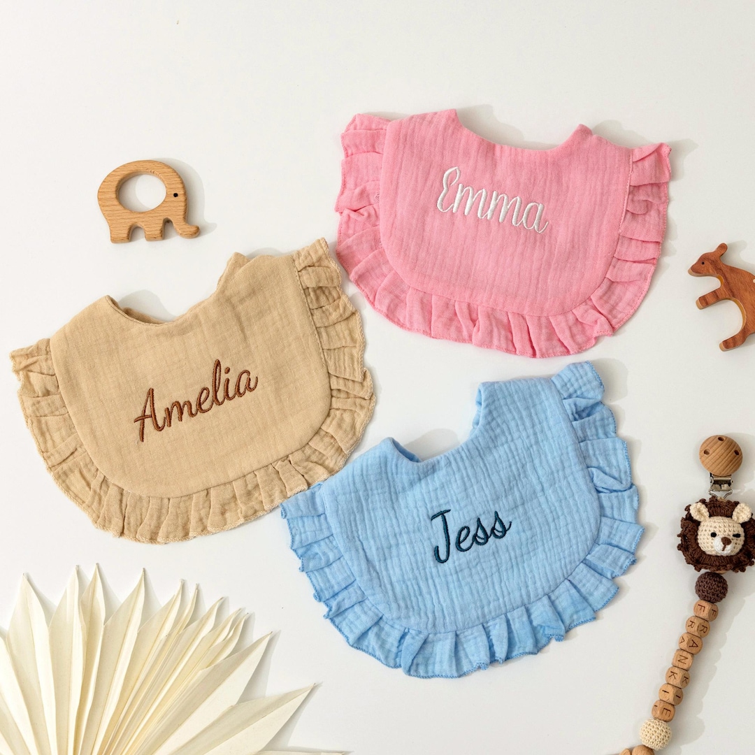 Personalized Bibs for Babies Newborn and Infants, Baby First Birthday ...