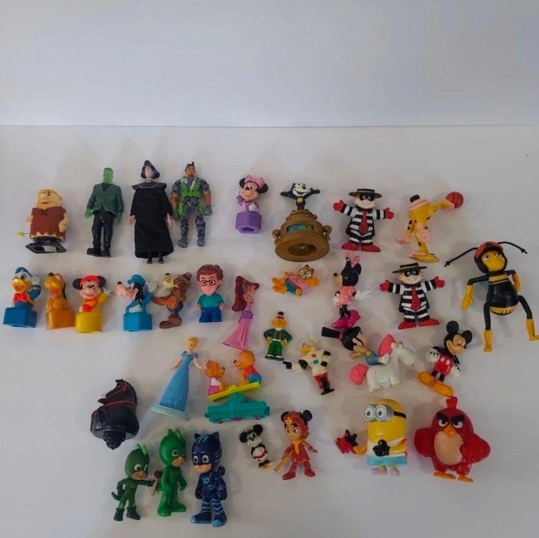Vintage 25 Pc Disney Toy Lot - Garfield Sesame Street Flintstones ...