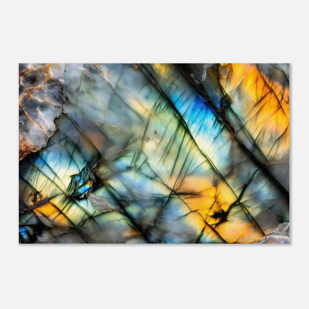 Labradorite Crystal Art Print - Gallery Quality, Giclée, Meditation ...