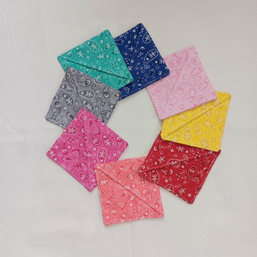 Paisley Bandana Print Corner Sleeve Bookmark Cotton Fabric Variety of ...