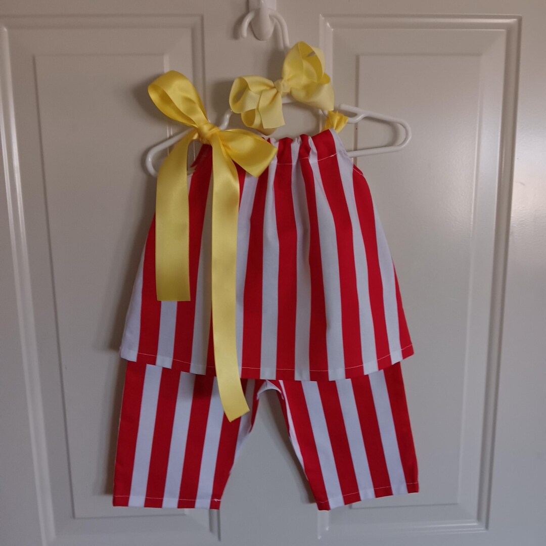 Baby Popcorn Costume Top Pants and Bow 0/3 Months Thru 5 Years - Etsy