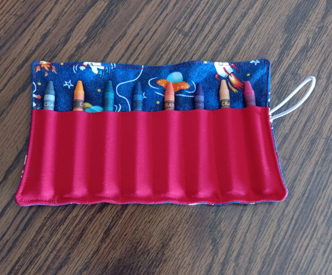 Astronaut Space Walking Crayon Roll up Holds 8 to 14 Crayons - Etsy
