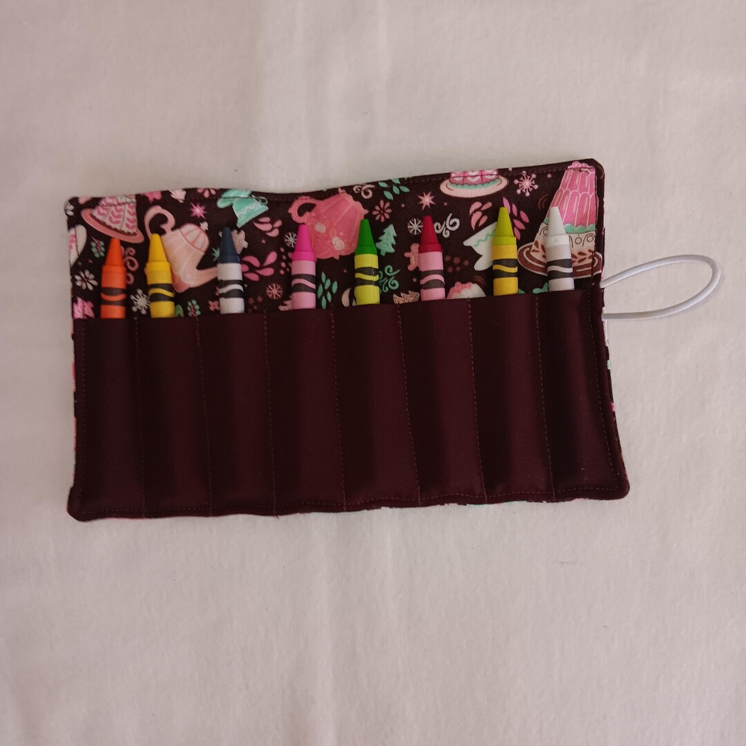 Tea Party Crayon Roll up 8 to 14 Count - Etsy