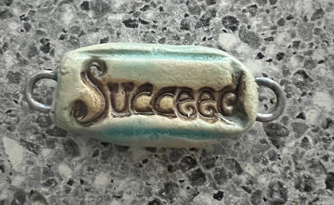 Ceramic Word Pendant Word Connector Bracelet Bar Handmade Word ...