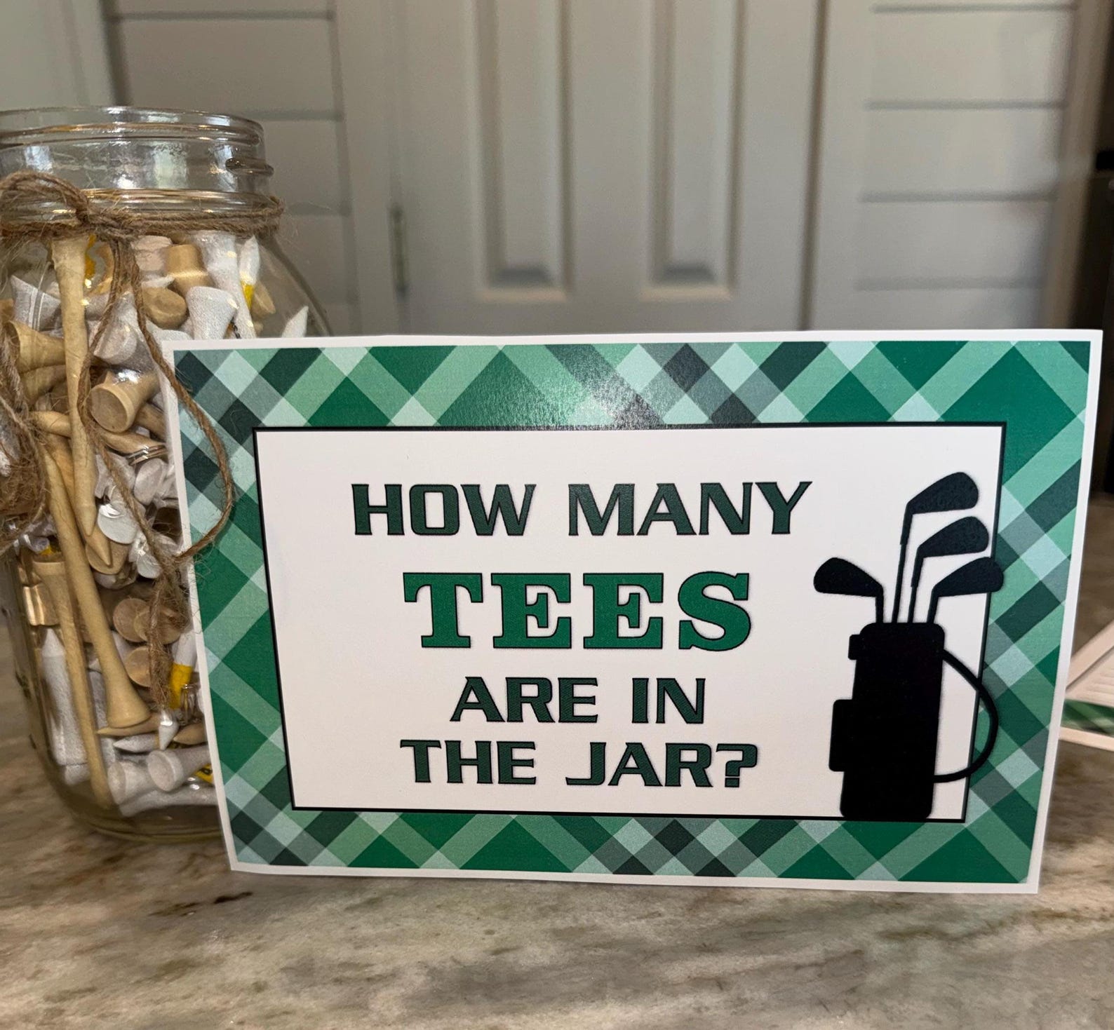 GOLF OUTING Activity Game Design • Guess the Number of Tees • Golf ...