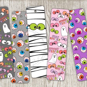 5 HALLOWEEN Bookmark Designs • Stay Spooky • Book Lover • Cute Ghosts ...