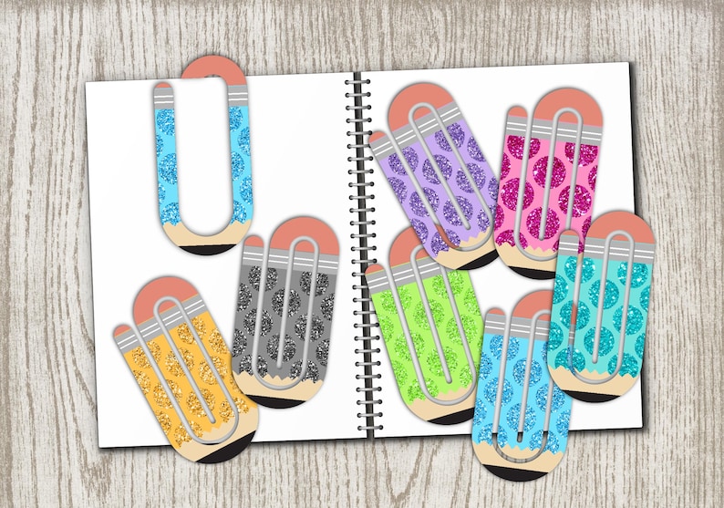 31 Design Bundle Big Paper Clip Designs • Bright Colors • Paperclip ...