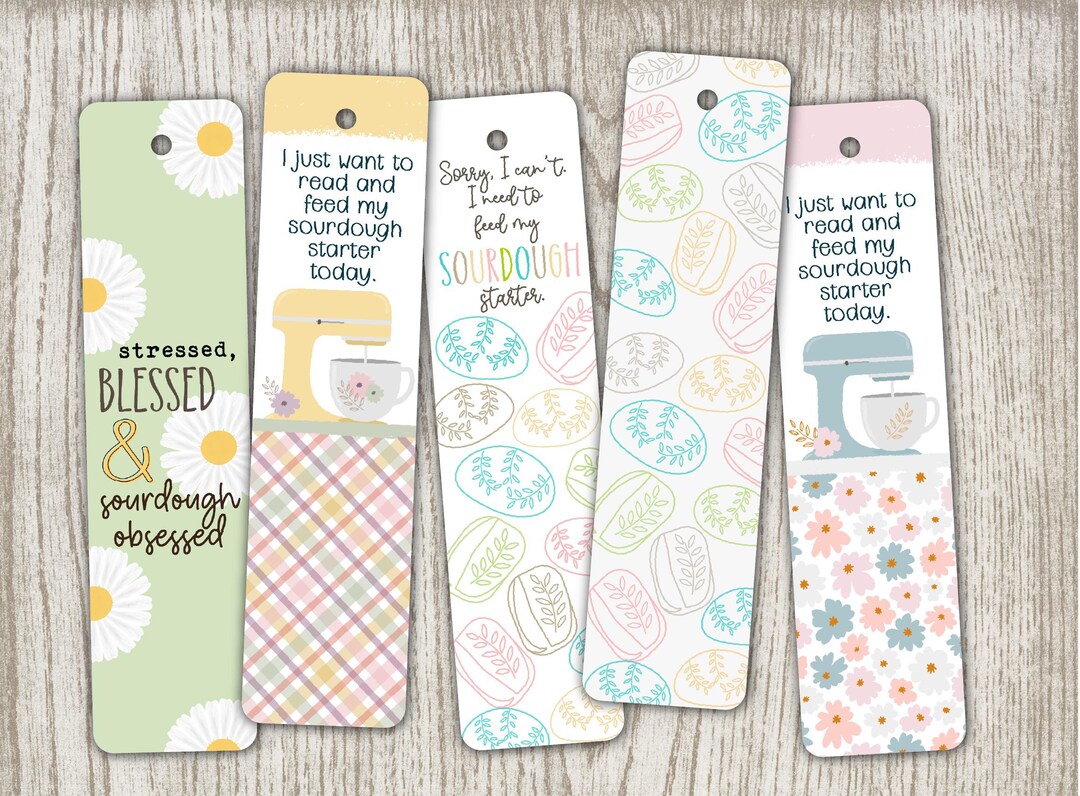 5 SOURDOUGH Bread Bookmark Designs • Baking • Baker • Feeding Sourdough ...