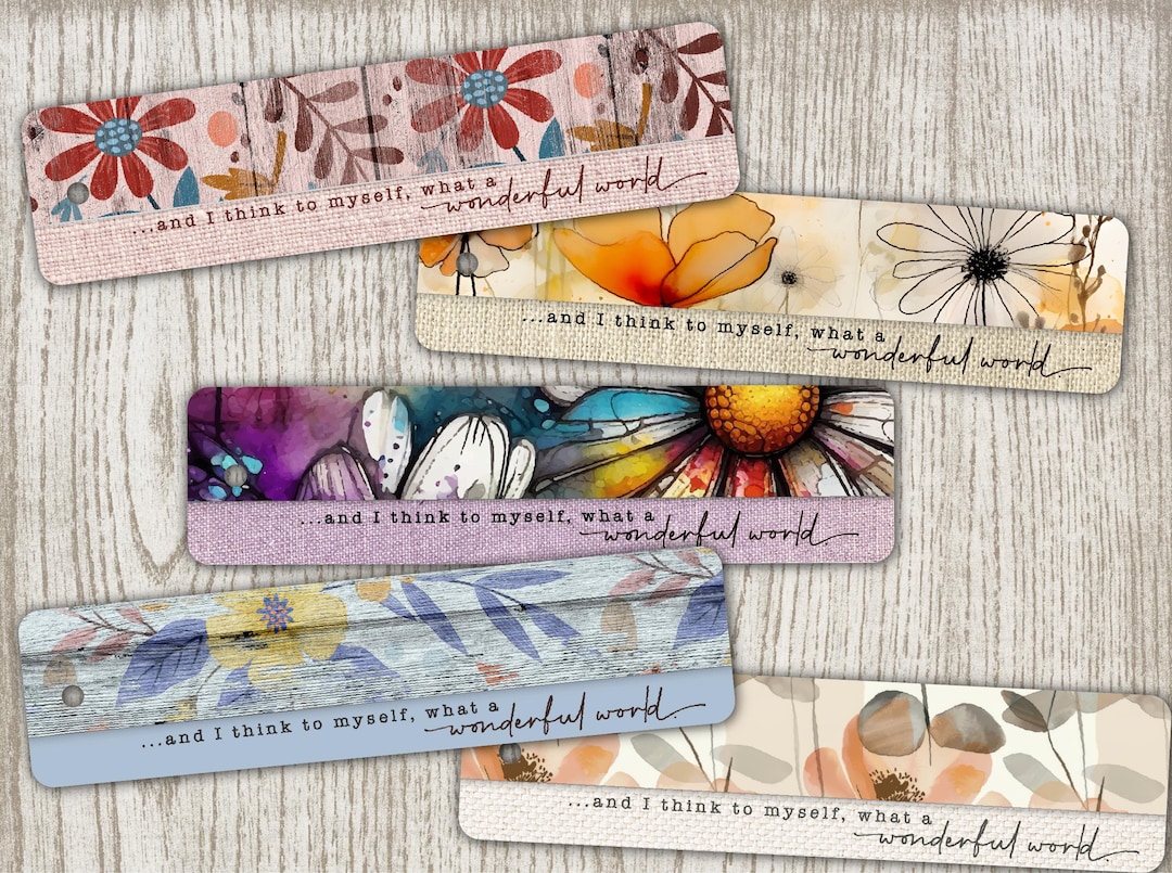5 BOOK LOVER Bookmark Designs • and I Think to Myself, What a Wonderful ...