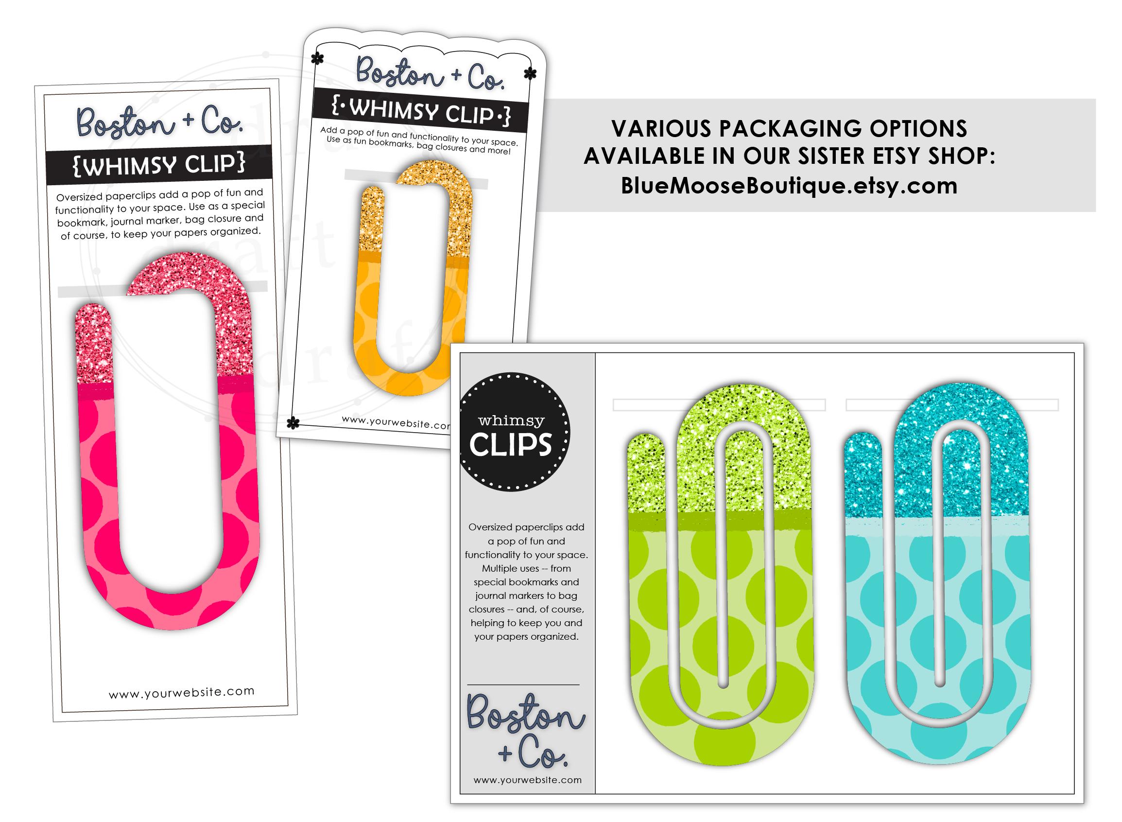 31 Design Bundle Big Paper Clip Designs • Bright Colors • Paperclip ...
