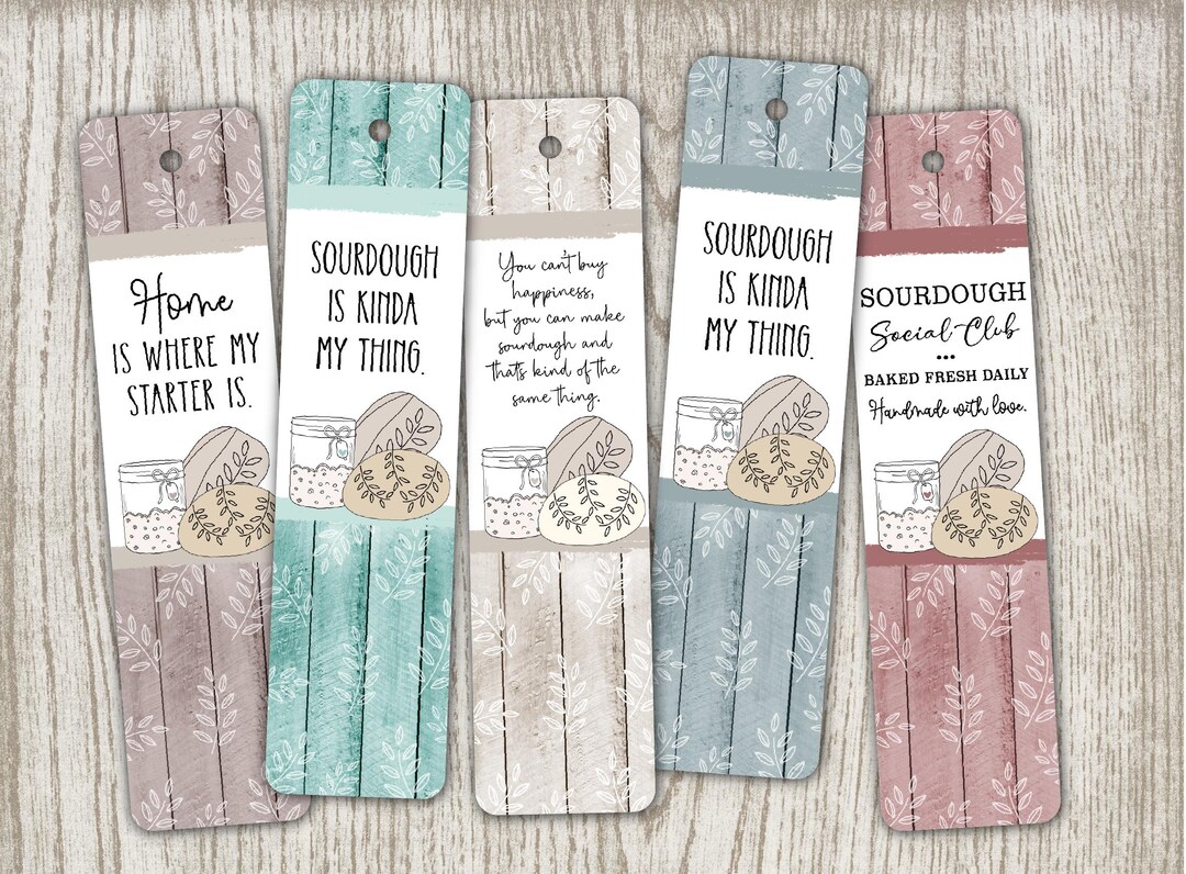 5 SOURDOUGH Bread Bookmark Designs • Baking • Baker • Feeding Sourdough ...