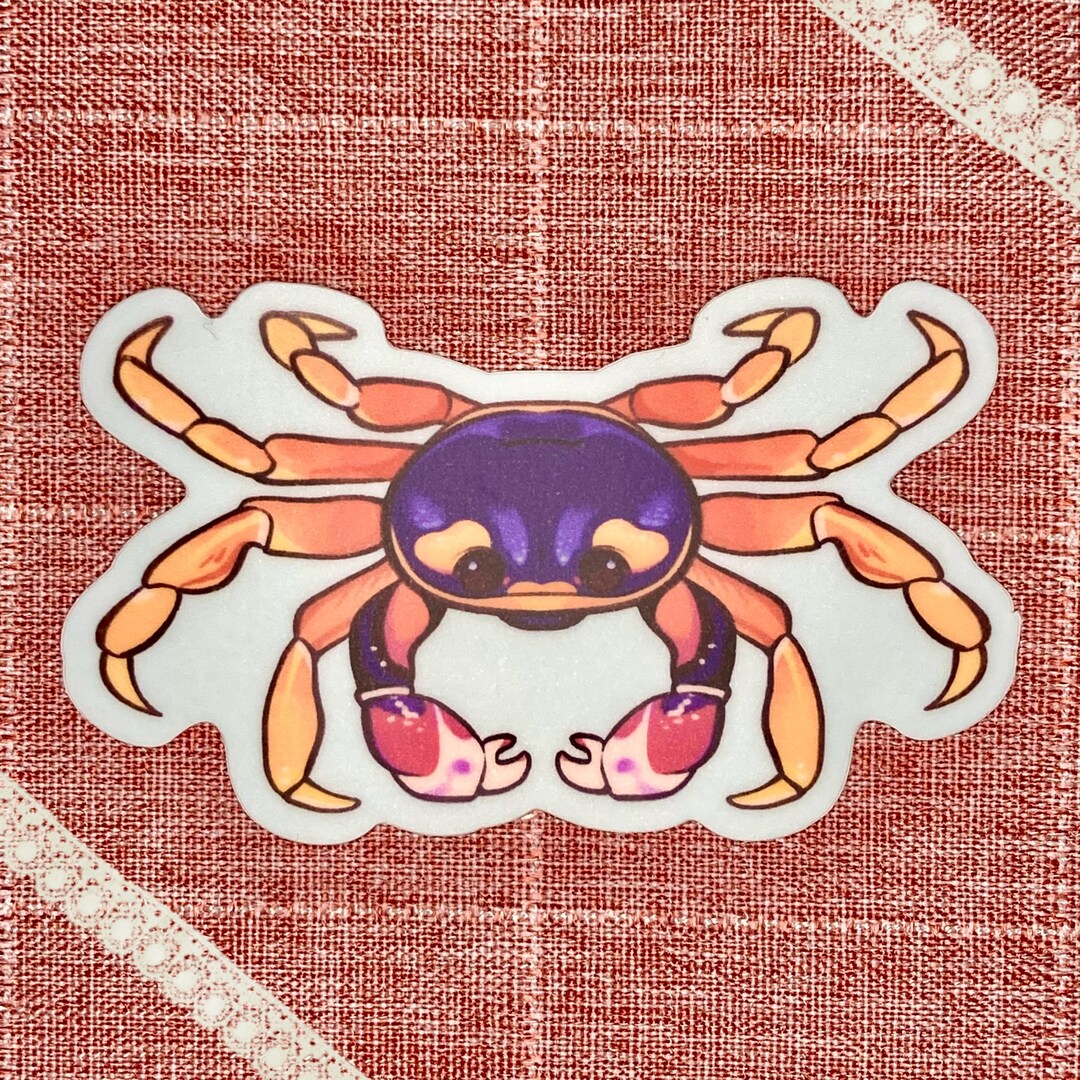 Halloween Crab Vinyl Sticker | Fish & Nature Stationary - Etsy